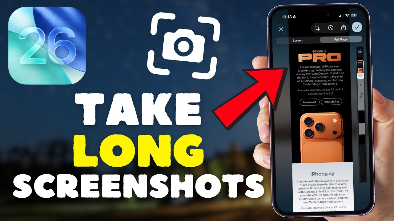 How To Take Long Screenshot in iPhone (iOS 26) - YouTube