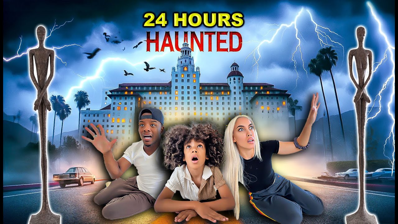 We SURVIVED: The Most Haunted Hotel for 24 HOURS! Scary - YouTube