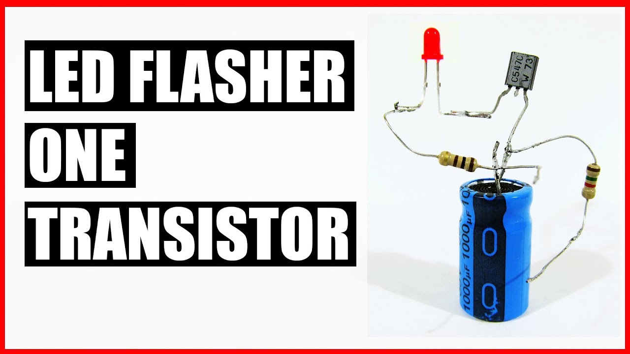How to make simple led flasher using transistor - YouTube