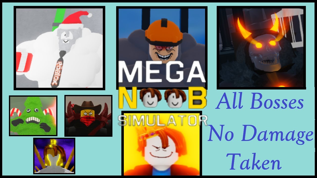 (ROBLOX) Mega Noob Simulator - All Bosses & Cutscenes - No Damage Taken ...