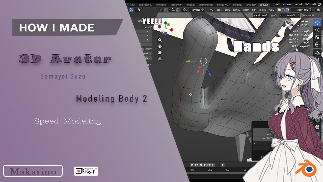 Speed Modeling - Vtuber - Modeling Body - Part 2 - YouTube