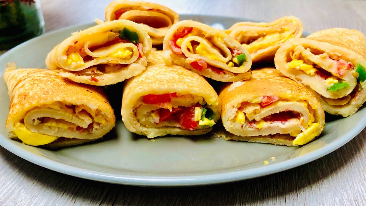 උදෑසන ආහාරයට විනාඩි 5න් බිත්තර පරාටා රෝල් 😮Egg Paratha Roll For ...