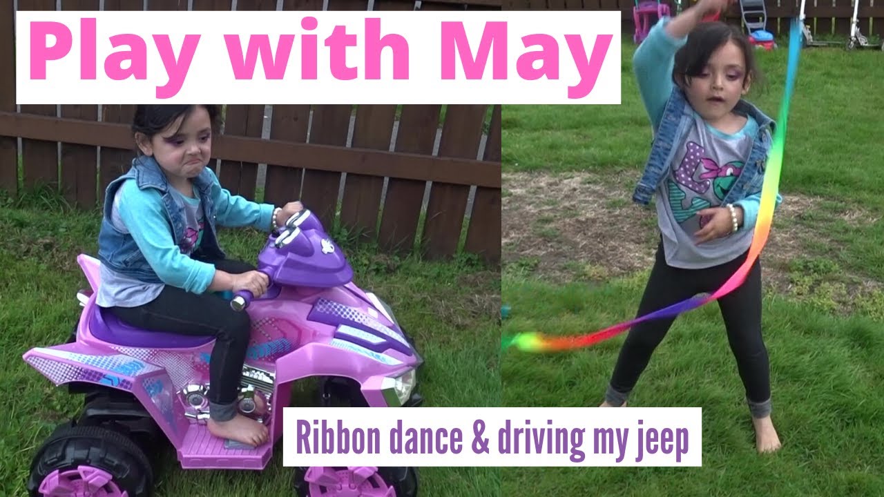 (WATCH THE VERY FUNNY SLIP UP) Cruising my jeep and ribbon dancing ...