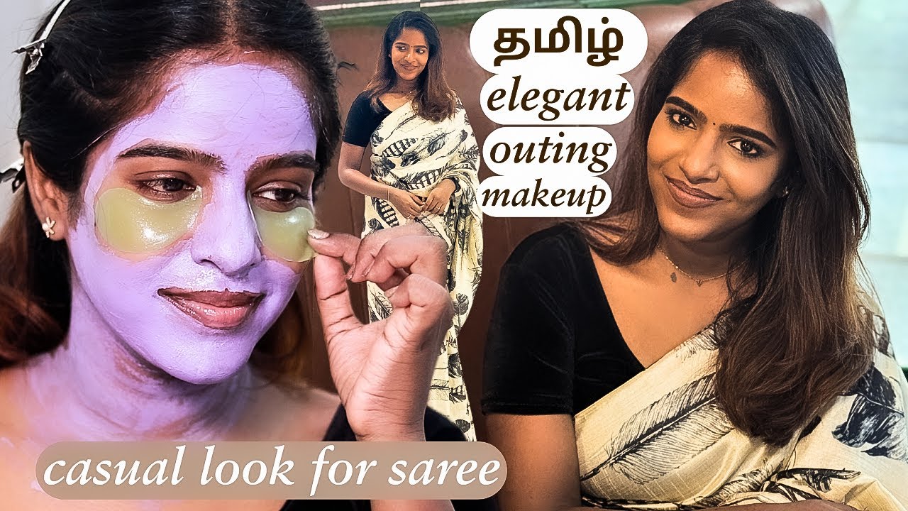 GRWM For Casual Weekend Outing at 5:30AM😉Elegant Saree Makeup Look ...
