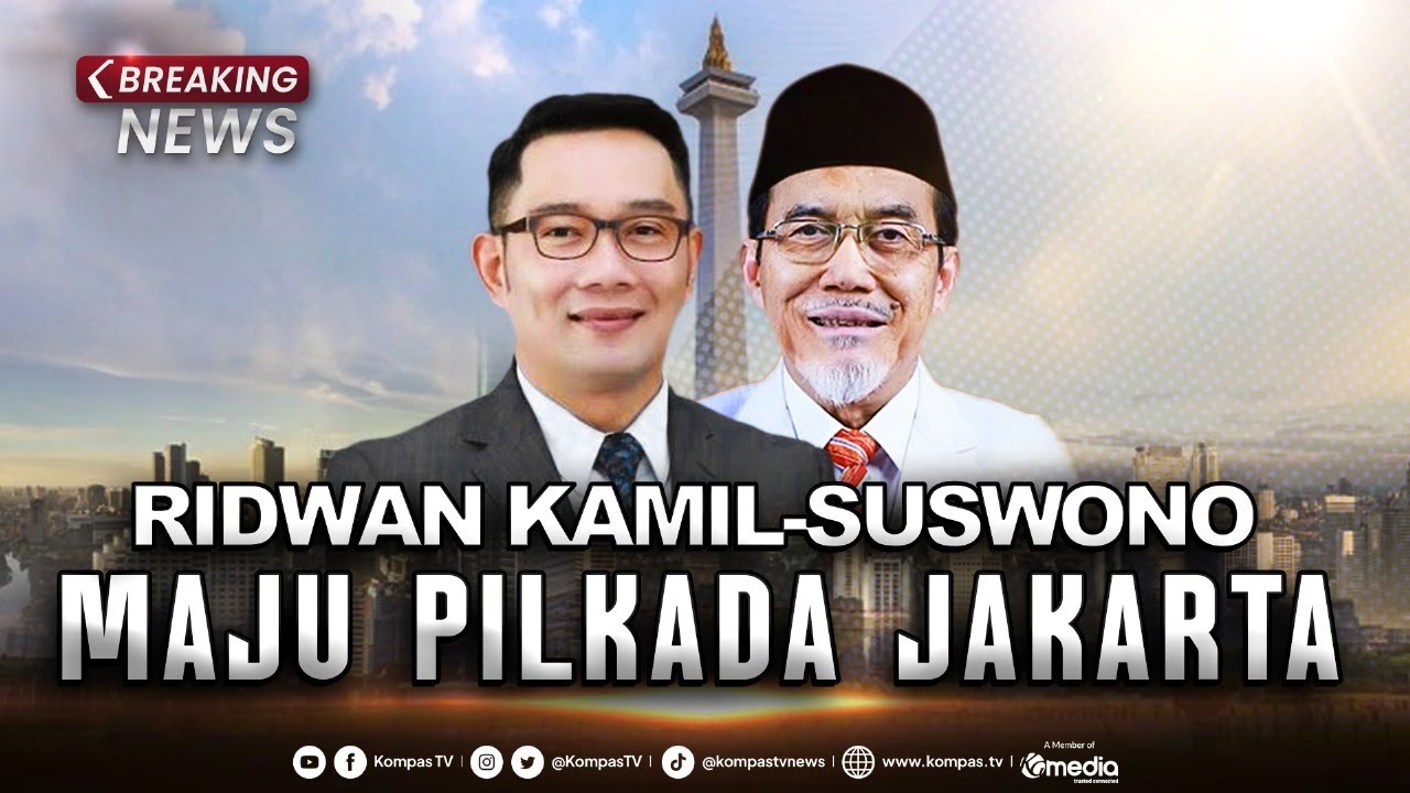 BREAKING NEWS - Deklarasi Ridwan Kamil-Suswono Pilkada Jakarta 2024 ...