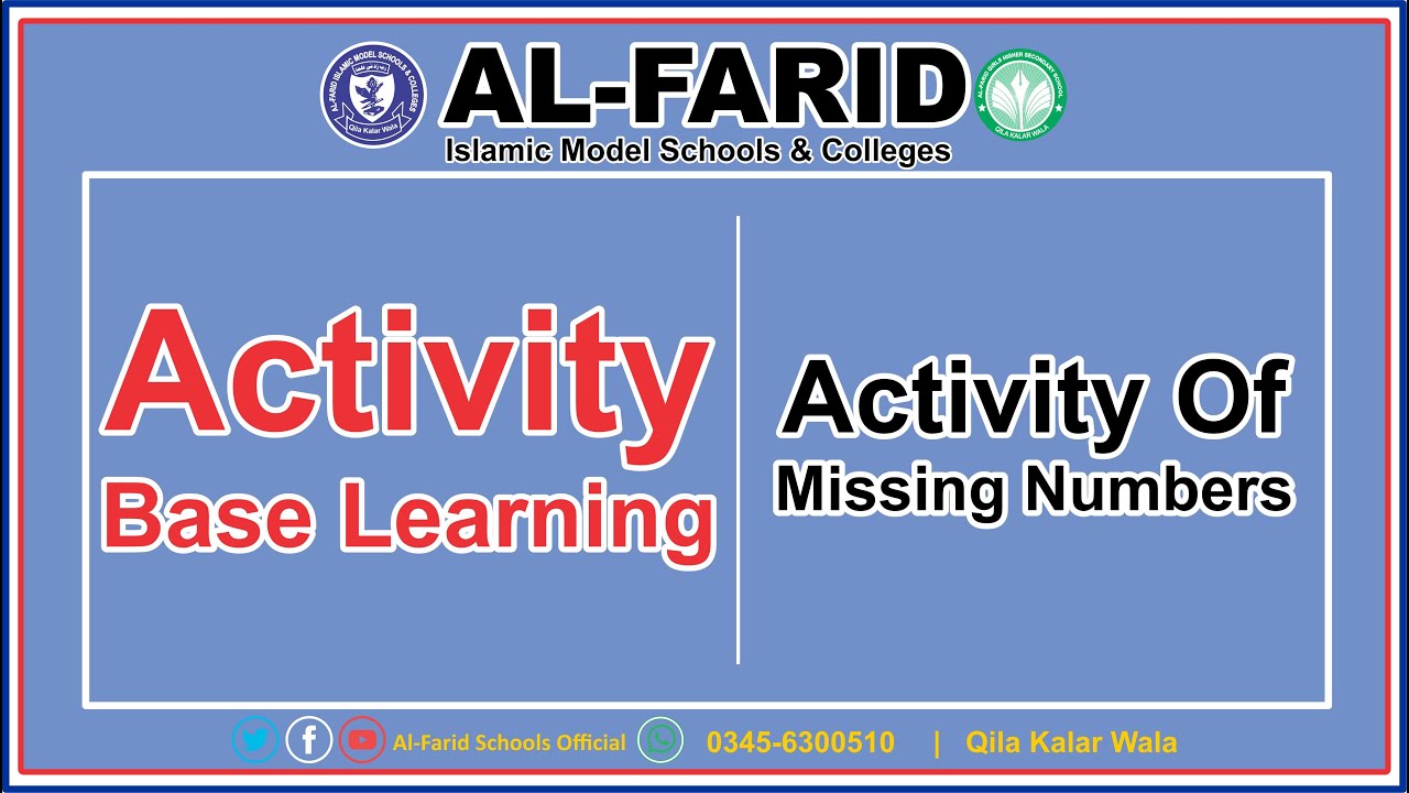 activity of missing number for preschool alfarid school 2024 - YouTube