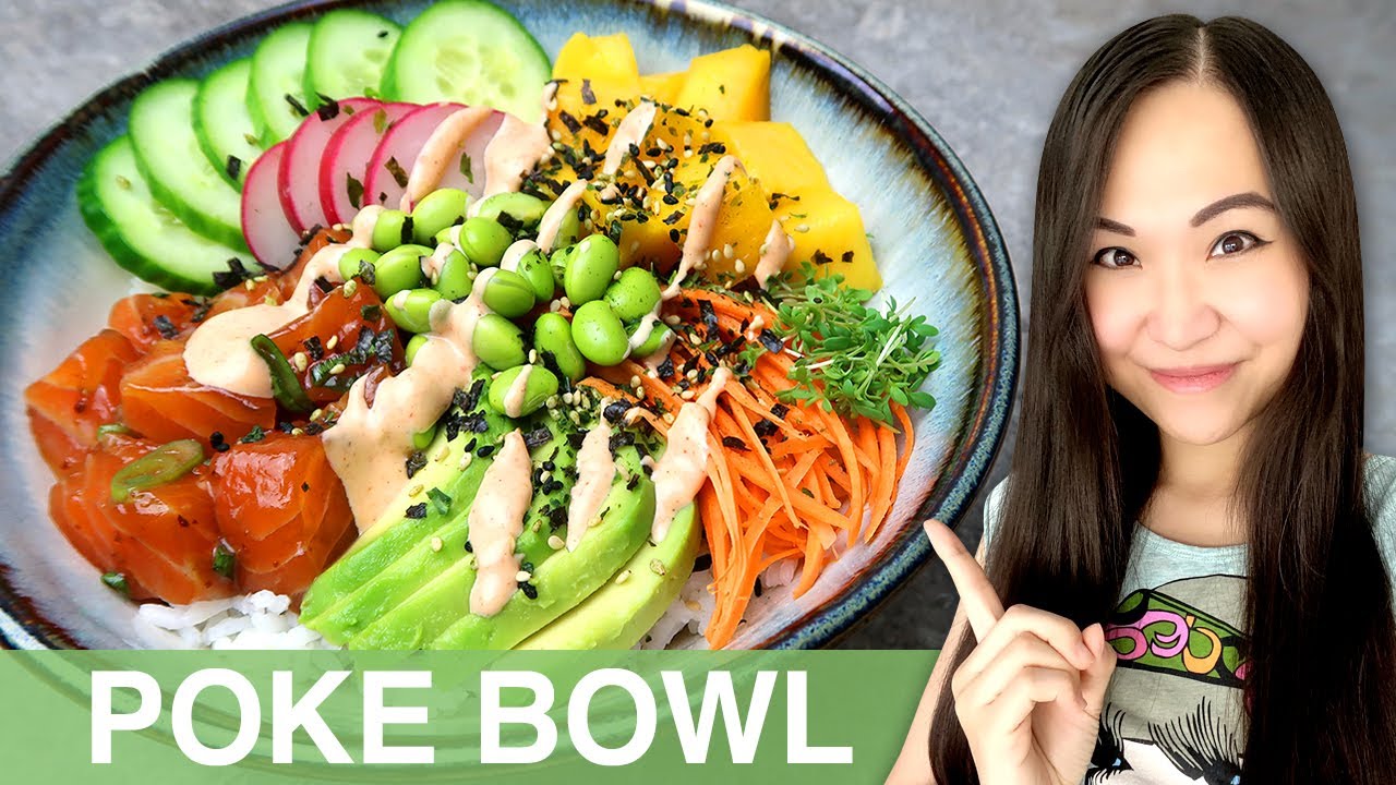 REZEPT: Poke Bowl mit Lachs und Sushi Reis | Trendgericht | Food Trend ...