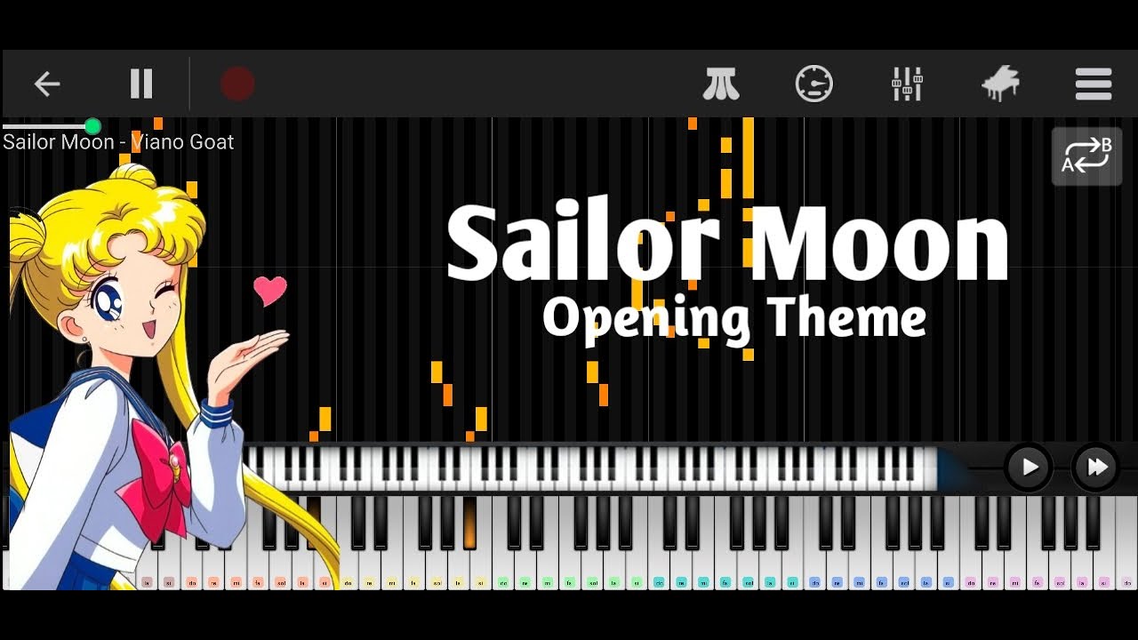Sailor Moon - Opening Theme (Tutorial + MIDI) | Viano Goat - YouTube