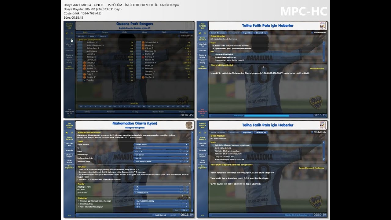 CM0304 - QPR FC - 35.BÖLÜM - İNGİLTERE PREMİER LİG KARİYER- TRANSFER ...