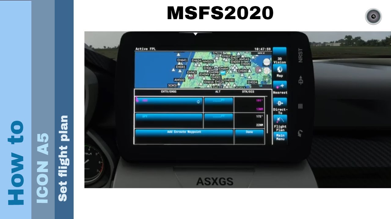 Flight Simulator 2020 - How to - ICON A5 - Set flight plan - YouTube