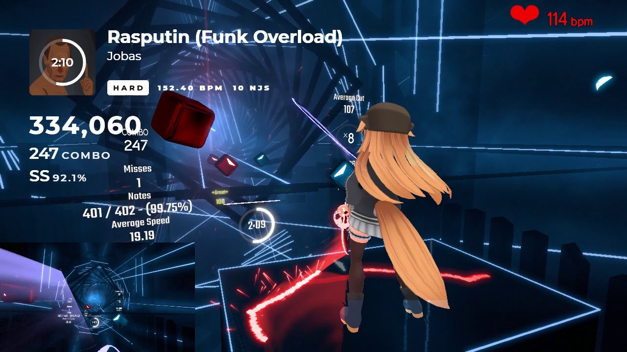 [Beat Saber] Rasputin (Funk Overload) (Hard) [Full Body Tracking] - YouTube