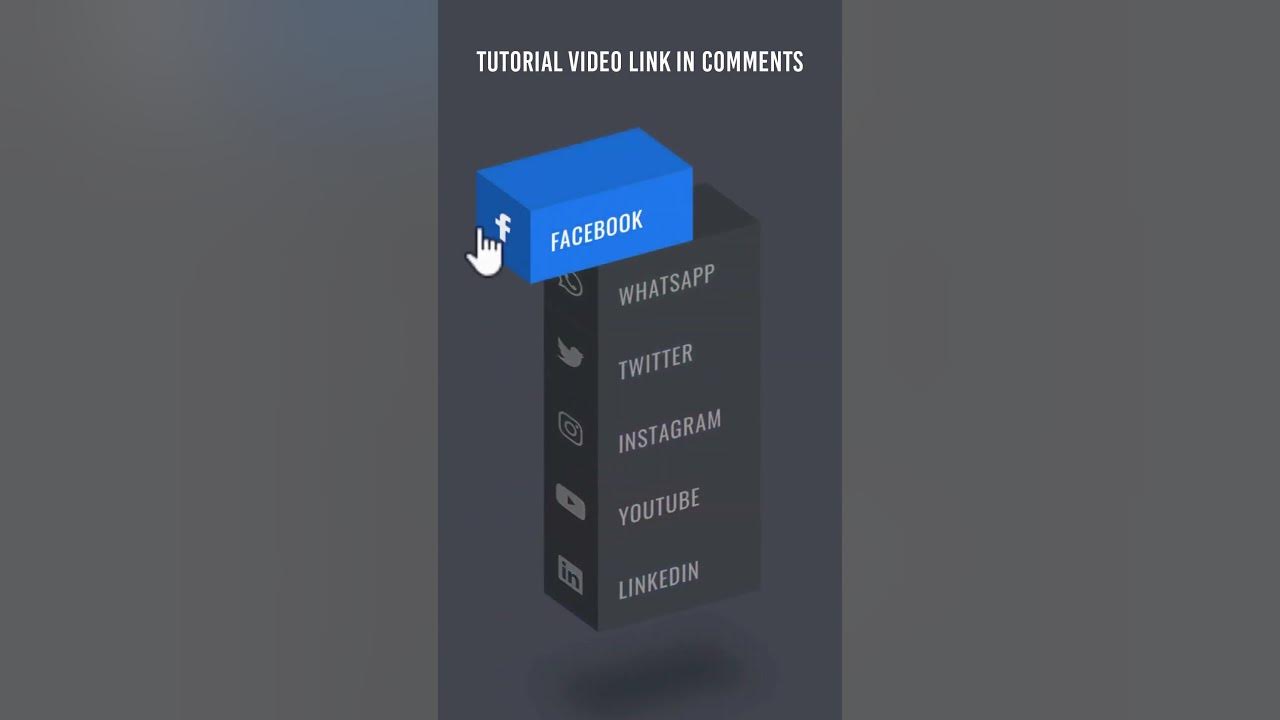 3d Social Media Menu Animation Css Threejs Coding Shorts Softwareengineer Socialmedia