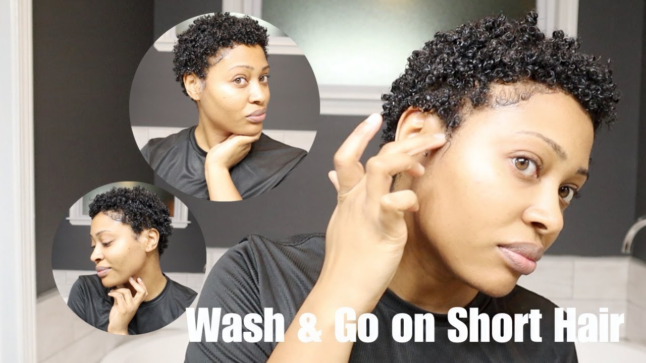 Wash & Go on Short Hair | I CUT MY HAIR - YouTube