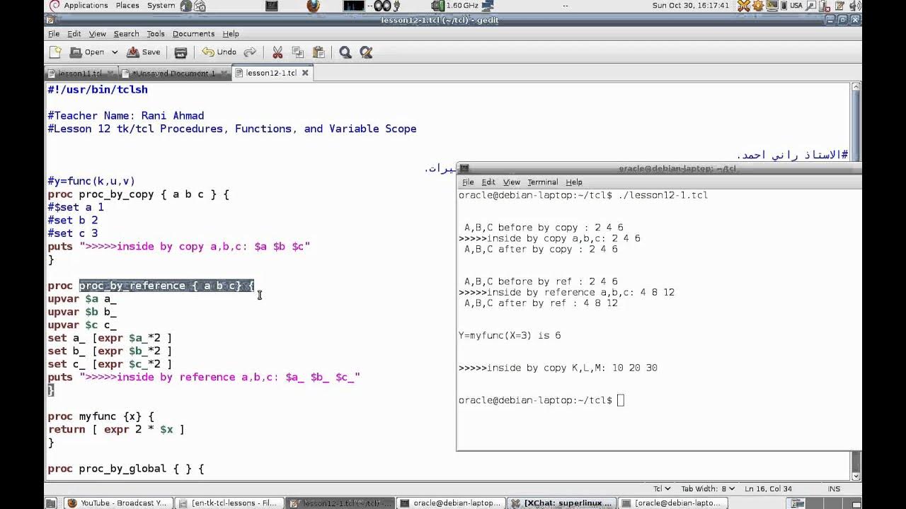 Programming in Tcl/Tk Lesson 12 Procedures, Functions, and Variable Scope. (English Version ...