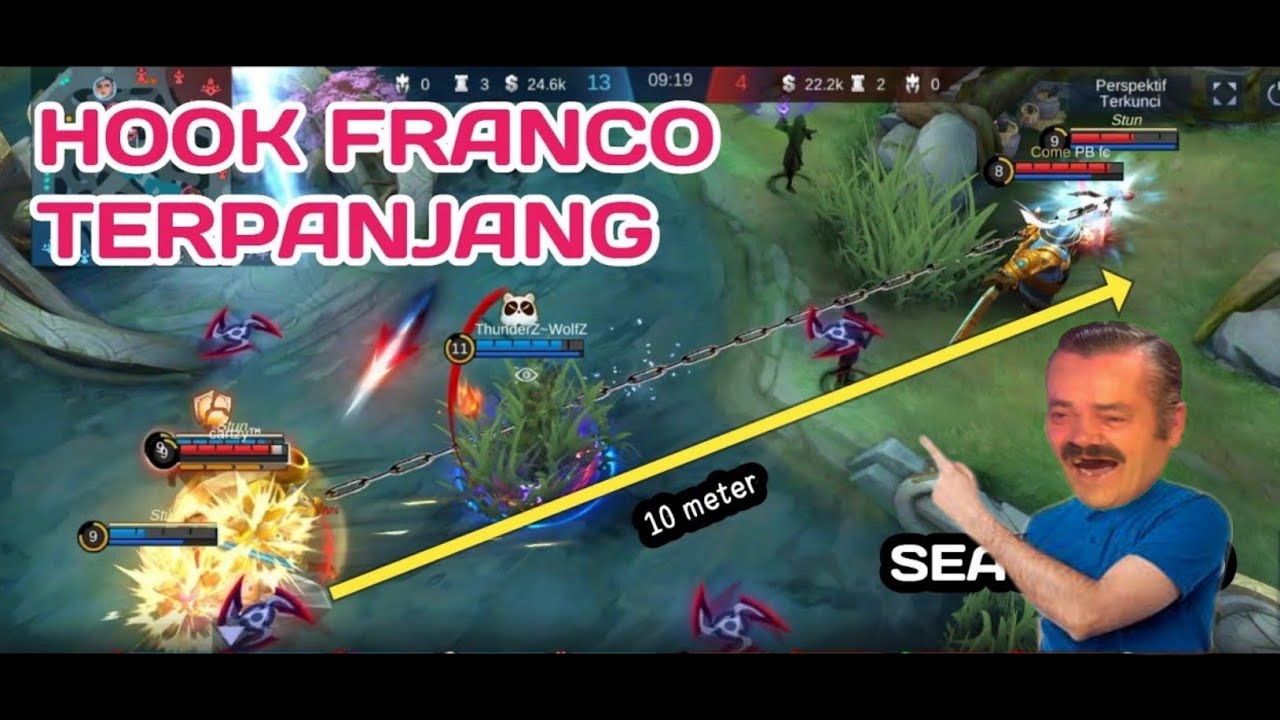 FRANCO HOOK HACK || HOOK FRANCO TERPANJANG DI MOBILE LEGENDS || FRANCO MOBILE LEGENDS - YouTube