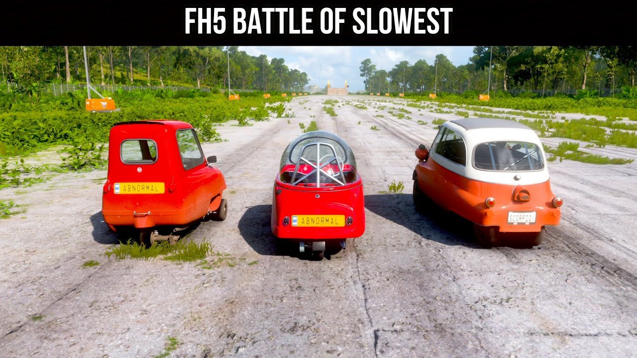 Forza Horizon 5 Battle of Slowest | Peel P50 vs Peel Trident vs BMW ...