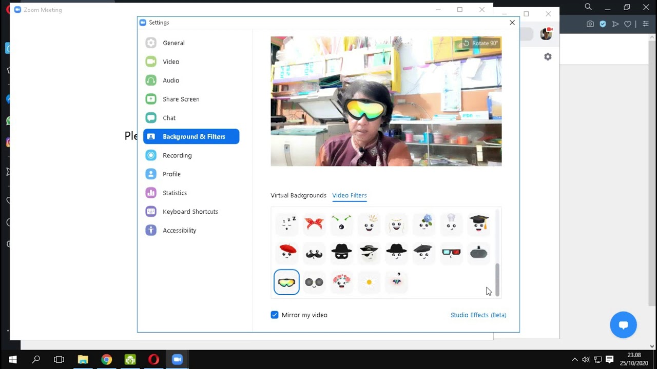 cara ganti background zoom dan menambah filter video zoom meeting - YouTube