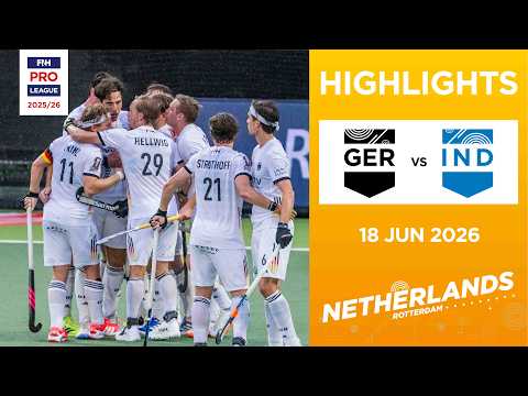 Germany vs India (M) | Full Highlights | FIH Hockey Pro League 2025-26 | 18 June 2026