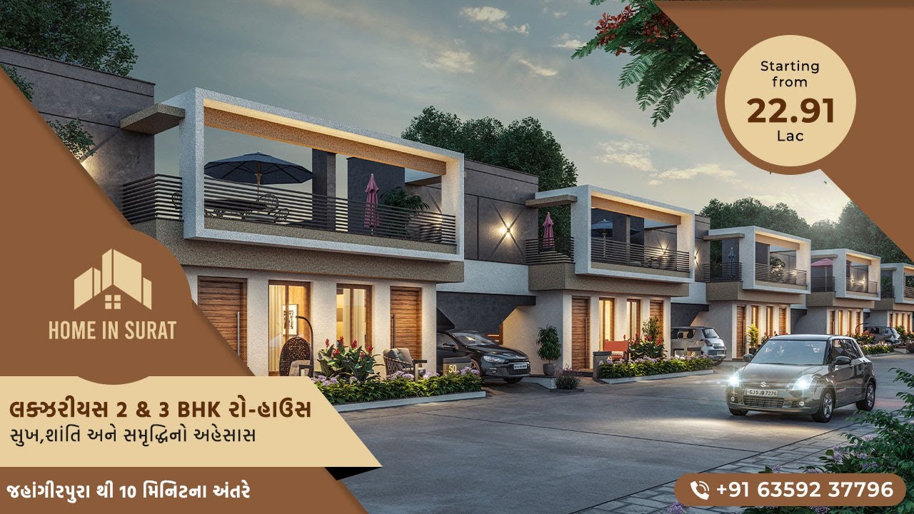Row House starting at 22.91 Lac | Row House in Surat | Low Budget row ...