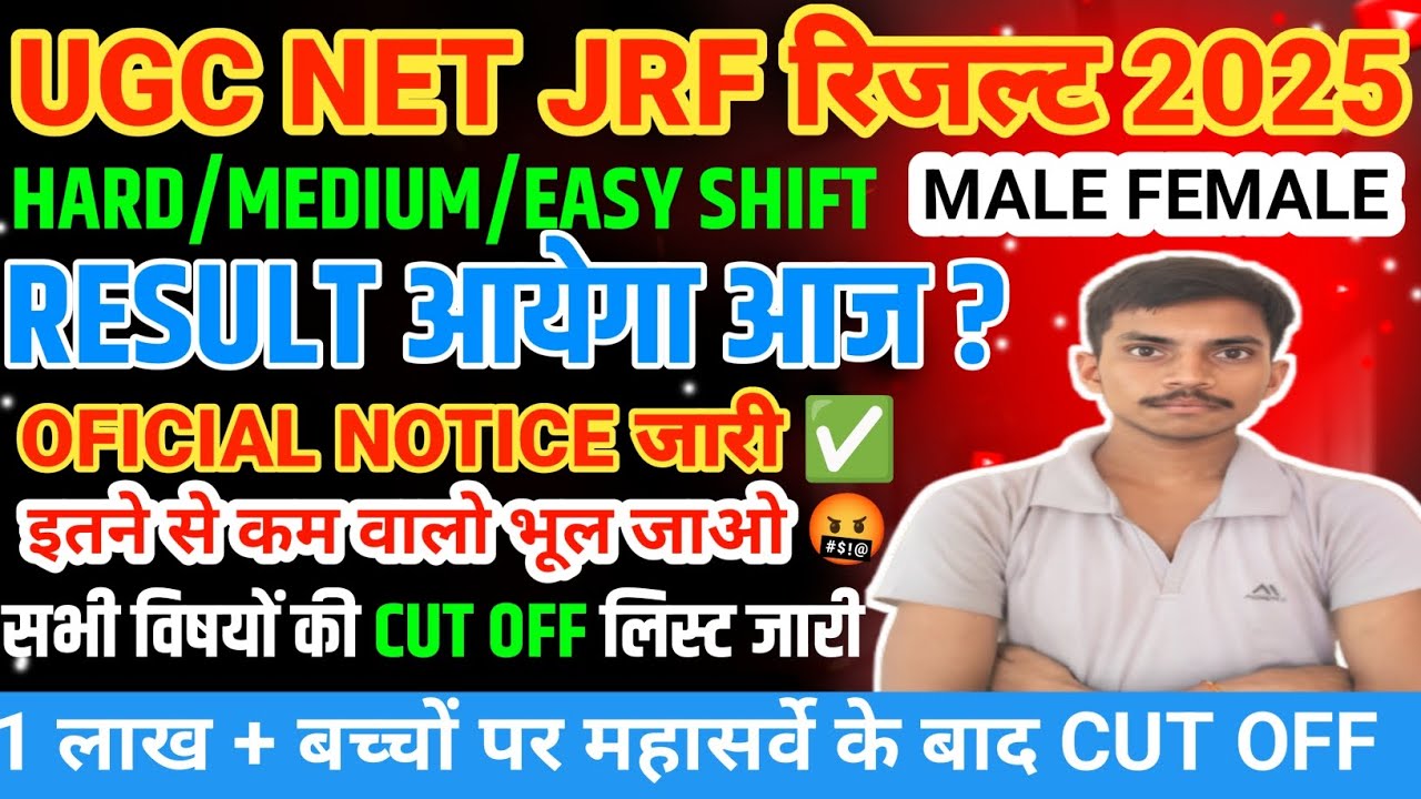 UGC NET RESULT DATE OUT!! UGC NET JRF PHD CUT OFF // UGC NET All ...