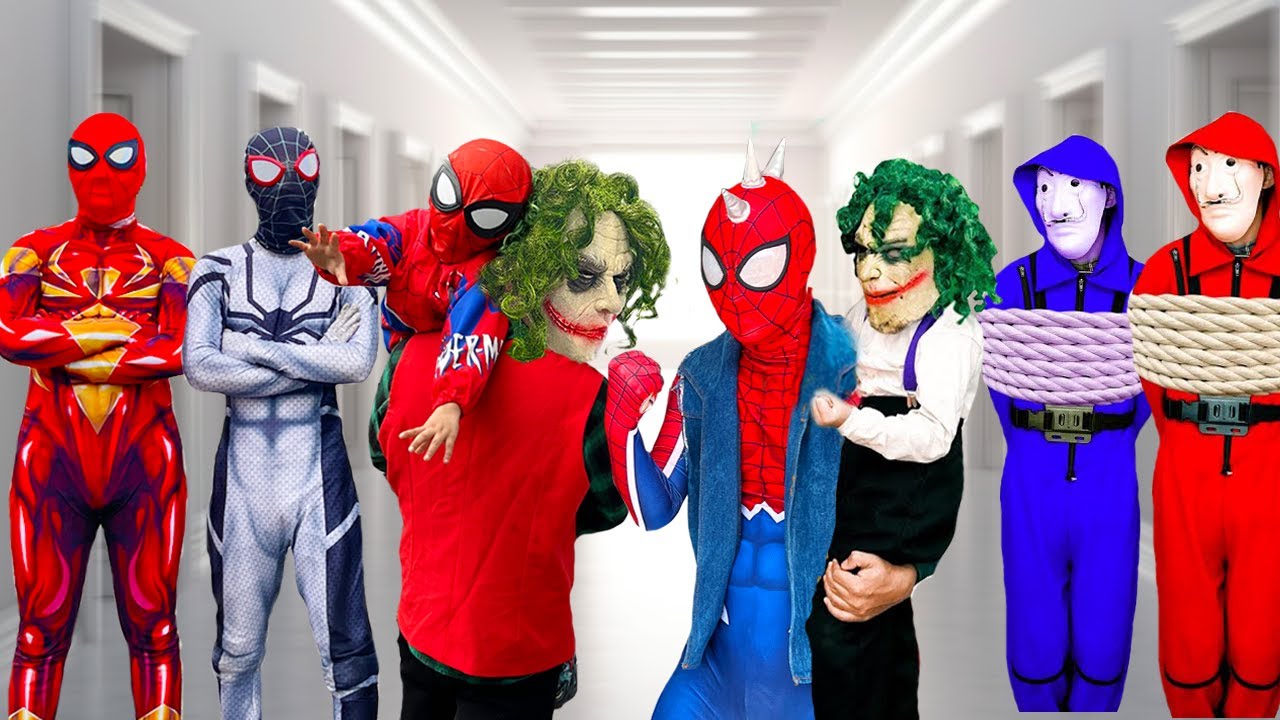 What If All Spider man in 1 HOUSE ??? || SPIDER-MAN Rescue KID JOKER & KID SPIDERMAN (Action ...