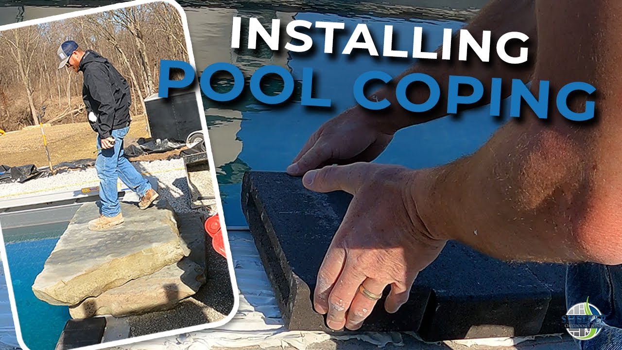 Installing Pool Coping and Jumping Rock on a Fiberglass Pool - Project ...