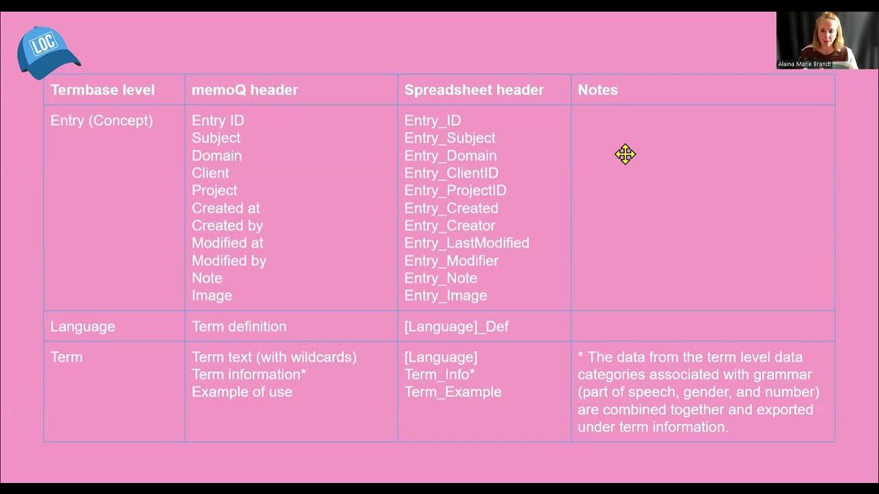General Look at the Structure of Termbases in memoQ - YouTube