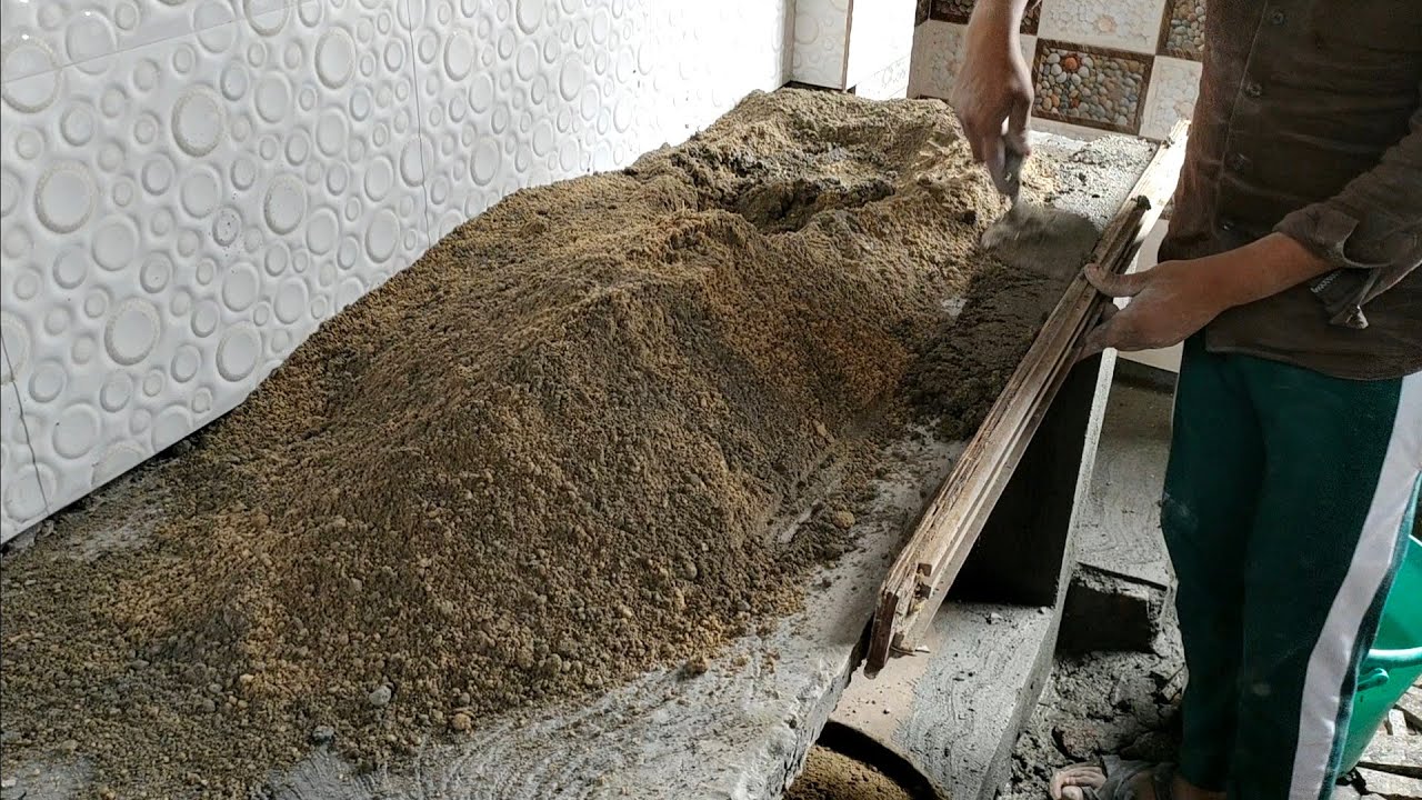 how to install a modern kitchen table with granite double molding - YouTube