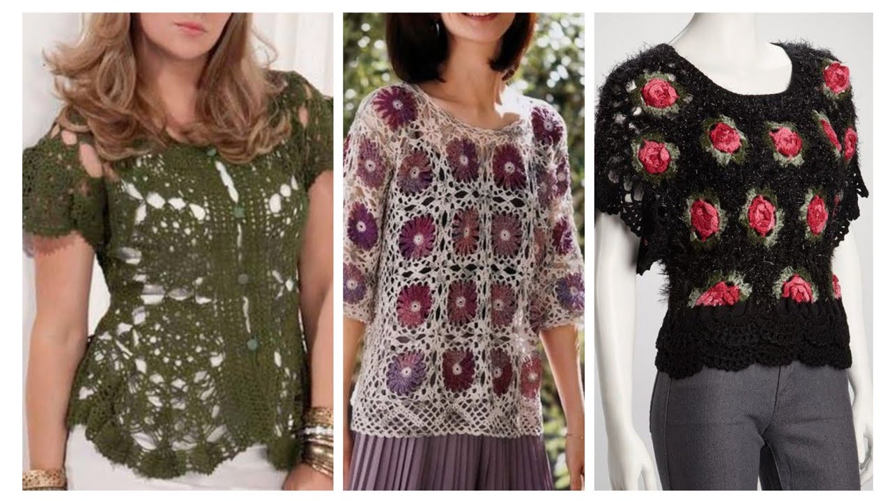 very attractive and outstanding charming crochet handknit flower ...