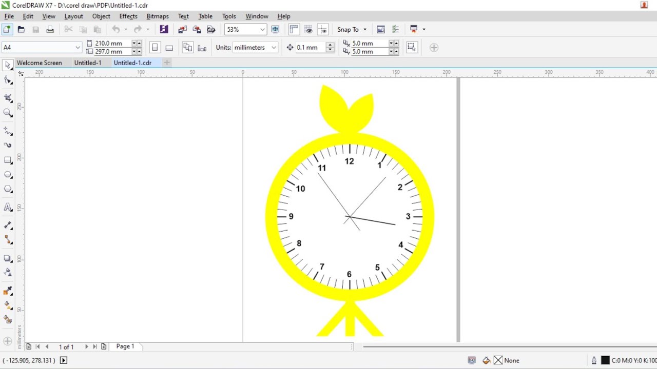 CorelDRAW में ⏰ घड़ी कैसे बनए। How to Make a Clock. - YouTube
