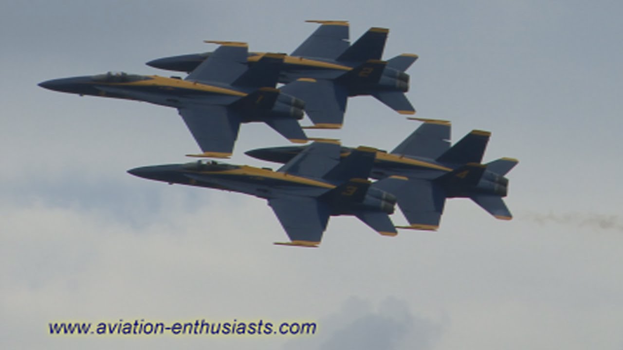 2014 Cleveland National Air Show Blue Angels Diamond 360 - YouTube