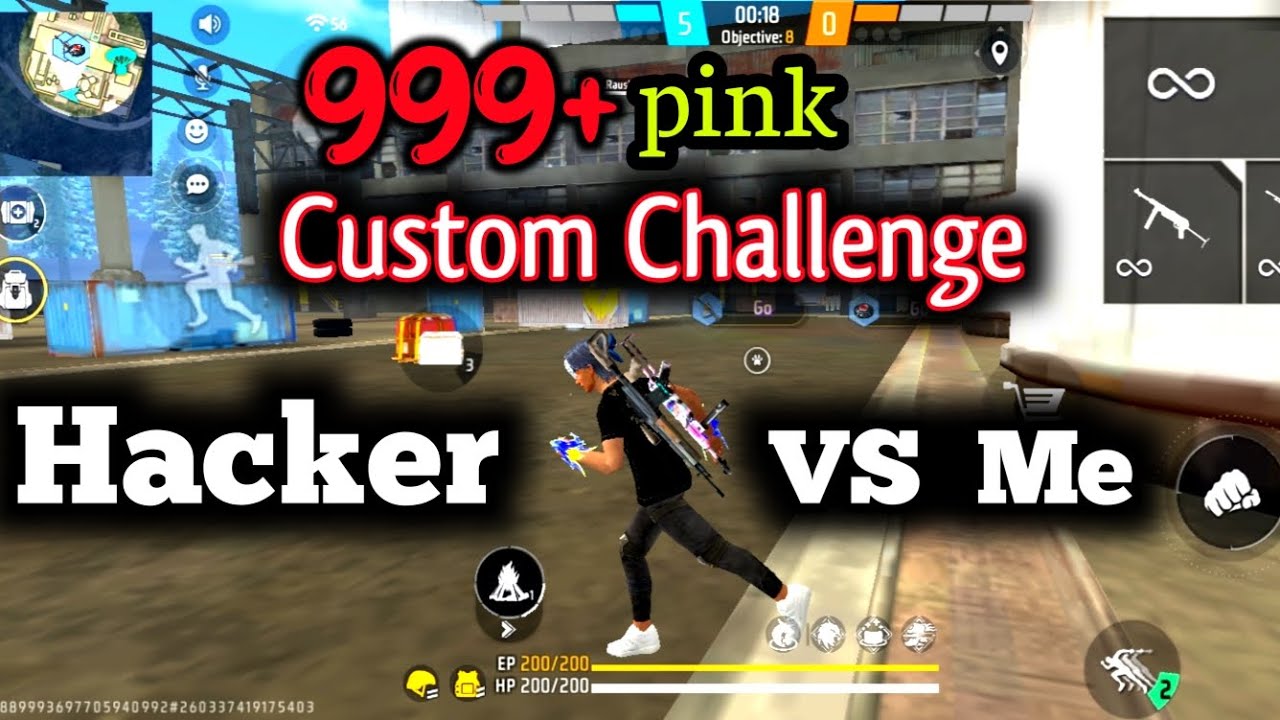 999+ Pink 😱 | Hacker vs me full gameplay | Custom challenge with hacker ...