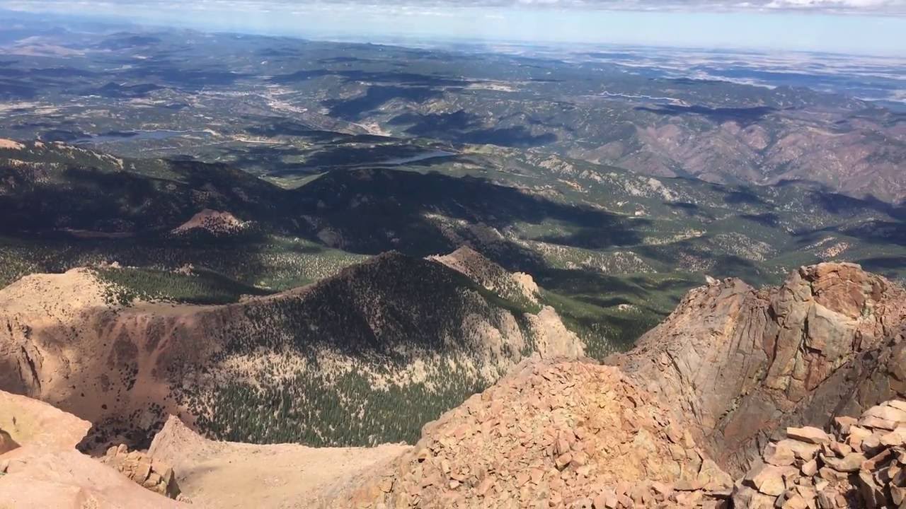 4K Look Over The Edge Pikes Peak Summit, Colorado 2016 - YouTube