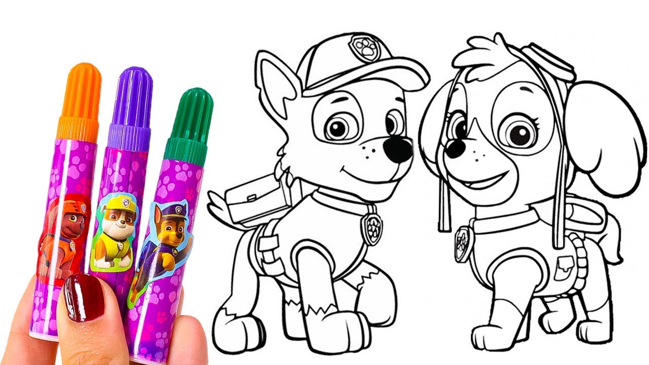 Learn the Colors 🎨 Coloring in Favourite Puppies and Learning Dog ...