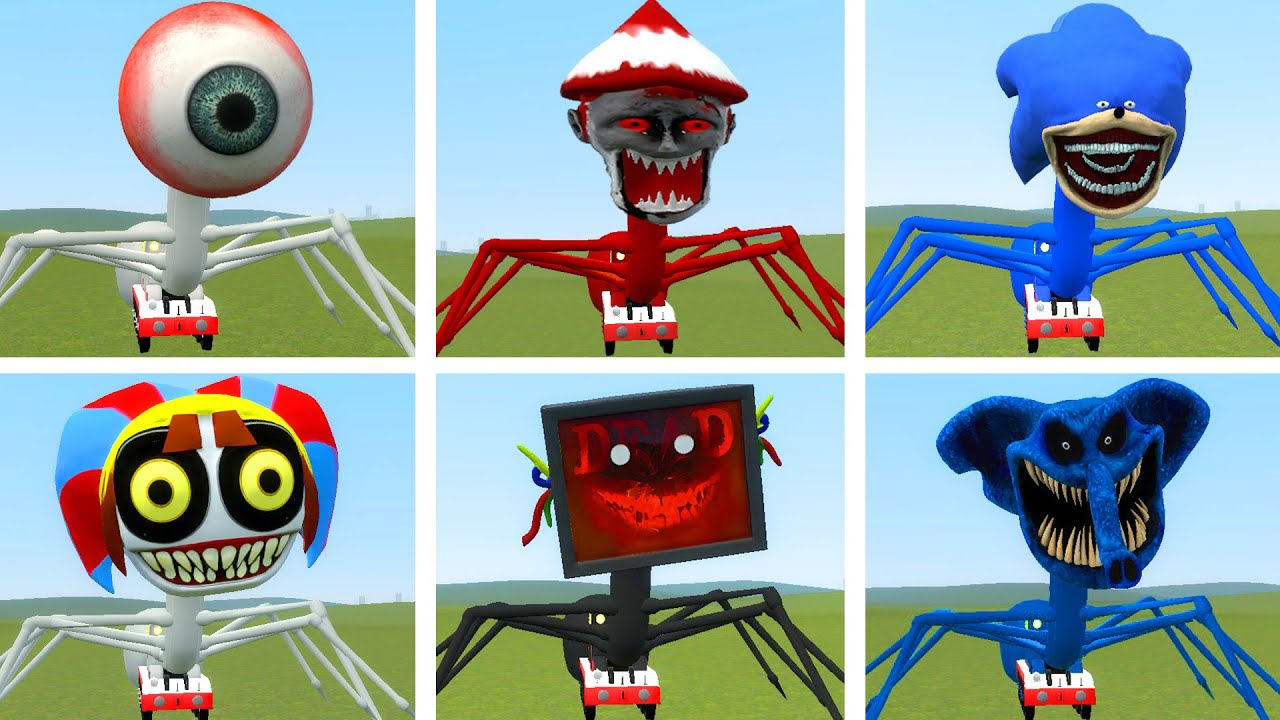 New Water Eye Tower Train,Shin Sonic Train,Mr Fun Sprunki Train,Pomni ...