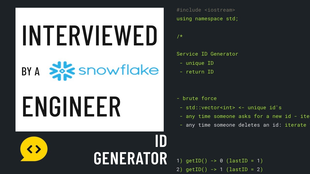 Python interview with a Snowflake engineer: ID Generator - YouTube