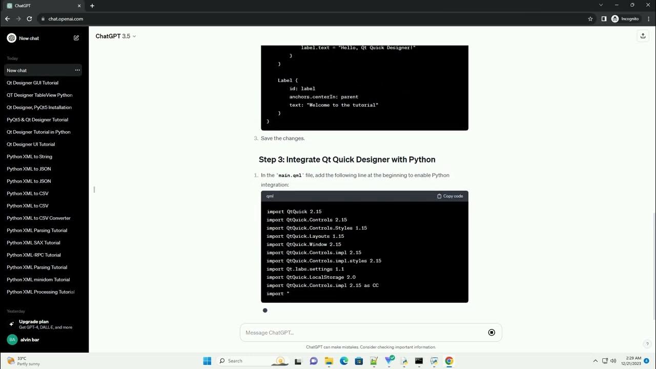 qt quick designer python - YouTube
