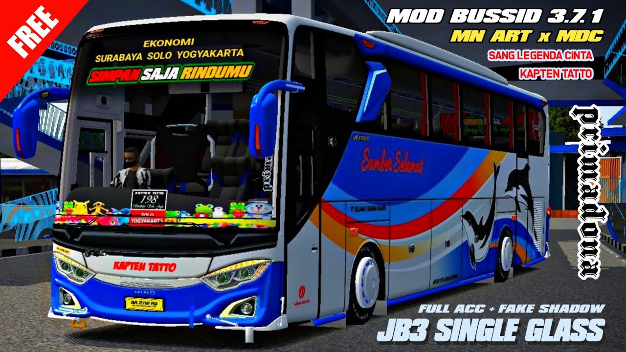 MOD BUSSID JB3 SINGLE GLASS MN ART x MDC | LIVERY BUSSID SUGENG RAHAYU ...