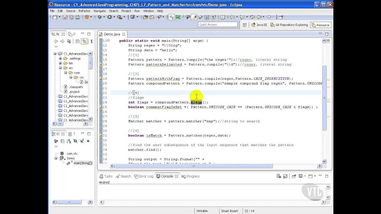 VTC Player Advanced Java Programming Java SE 7, Pattern Matcher - YouTube VTC Player Advanced Java Programming Java SE 7, Pattern Matcher - YouTube