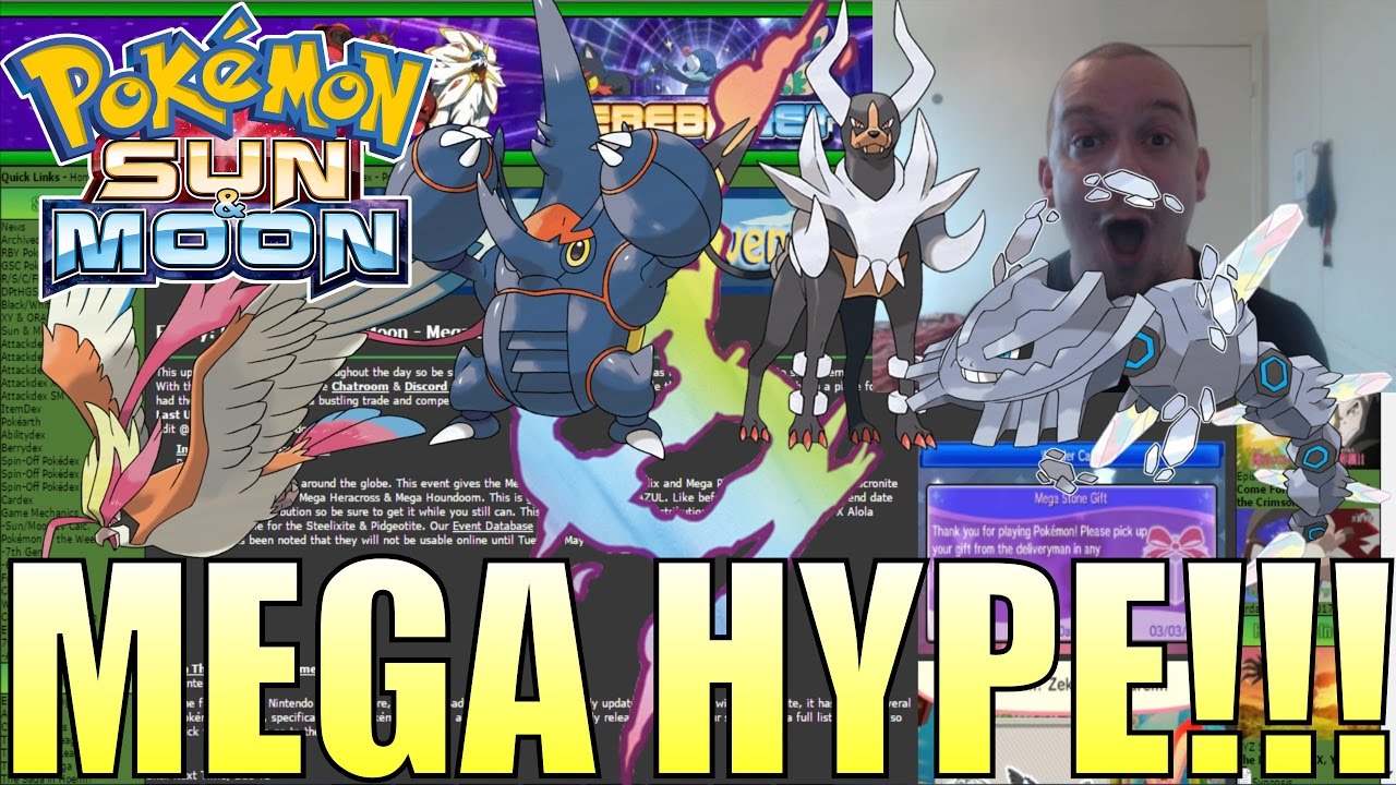 Pokemon Sun & Moon NEWS!! 4 NEW MEGA EVOLUTIONS RELEASED! MEGACRASHER'S ...