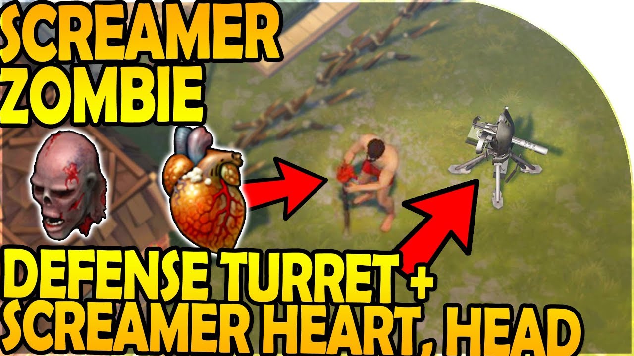 NEW SCREAMER ZOMBIE + HEART + HEAD - DEFENSE TURRET INBOUND- Last Day ...