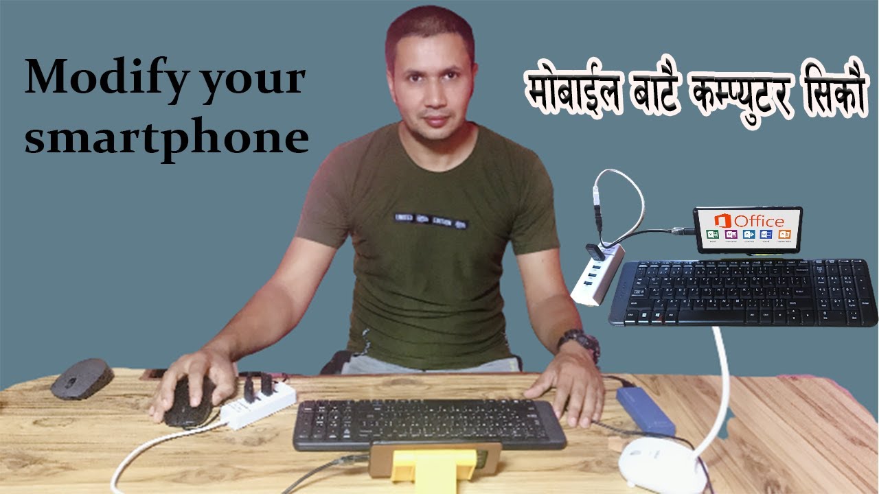 How to connect Keyboard and mouse with mobile phone। Typing practice on ...