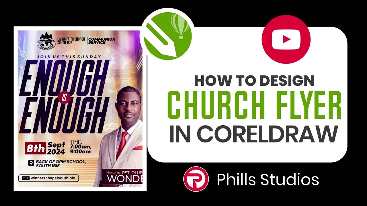 Learn How to Design church flyer Using Coreldraw #coreldraw - YouTube