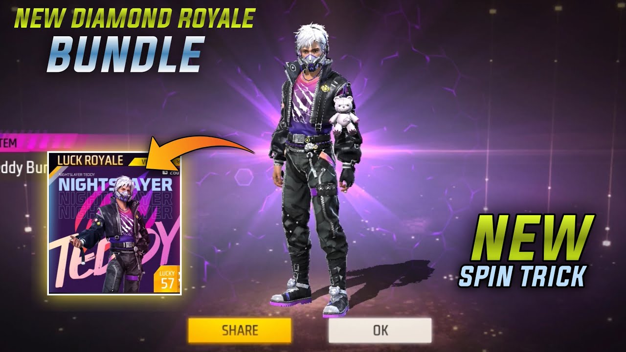 New Diamond Royale Bundle Spin Trick ! Nightslayer Teddy Bundle Free ...