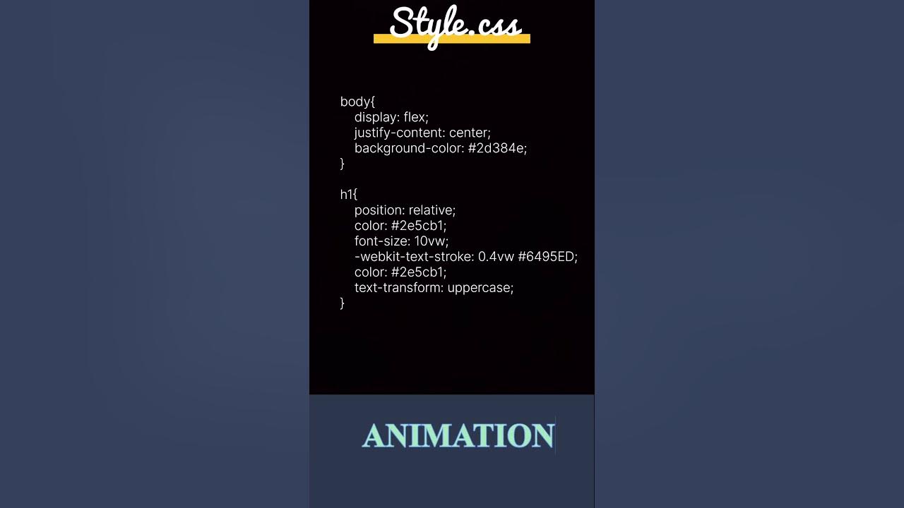 Create a text animation using HTML CSS - YouTube
