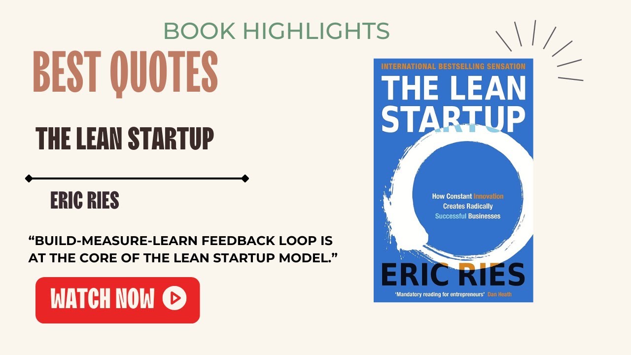 Best Quotes- The Lean Startup by Eric Ries - YouTube