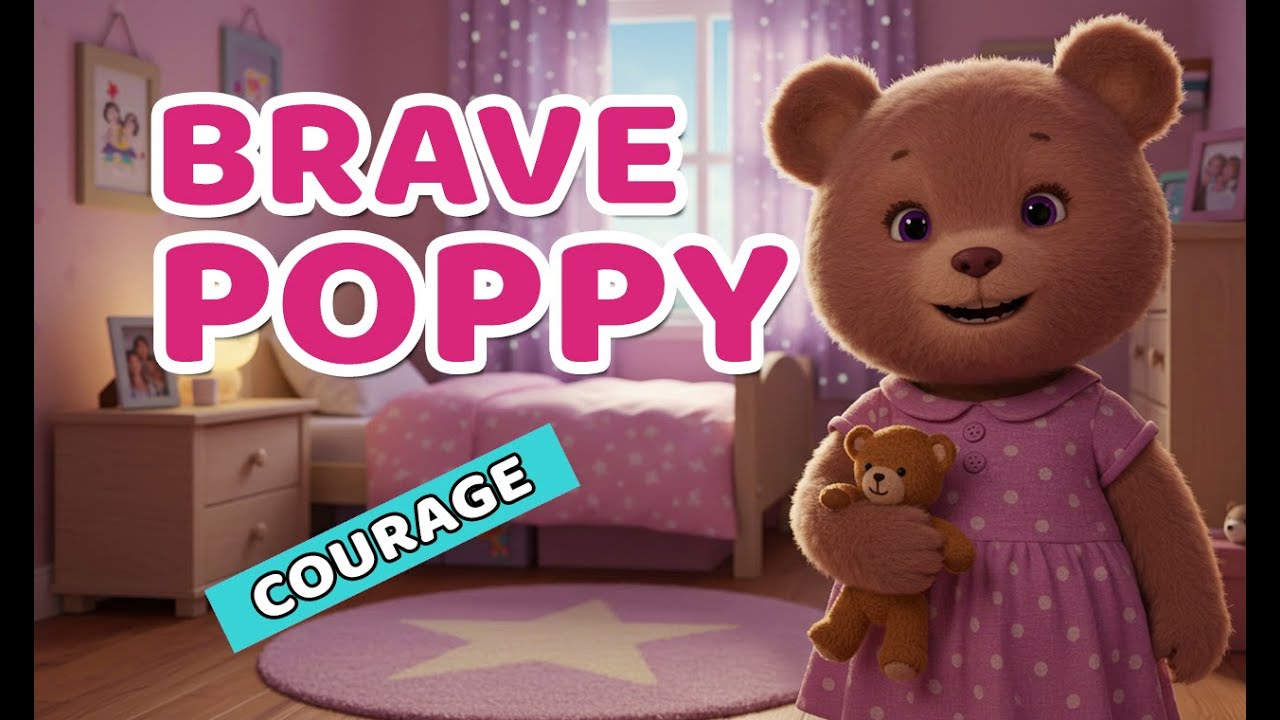 Brave Poppy 🐻 | A Bedtime Story About Courage | English Language ...