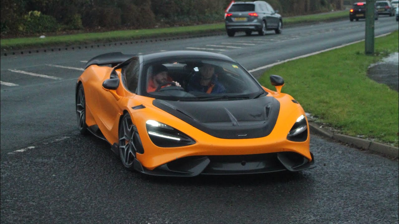 Supercars leaving car meet: 765LT Spider, C63 AMG, R8, lotus eletre R ...