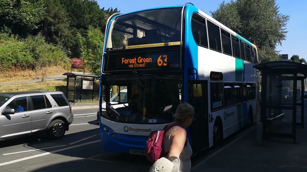 Stagecoach new livery Scania N230UD departing Stroud bus station - YouTube