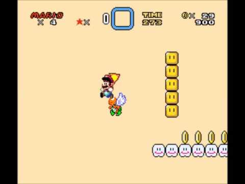 Super Mario World (SNES): Unused Level 4 - Ride Among The Clouds ...
